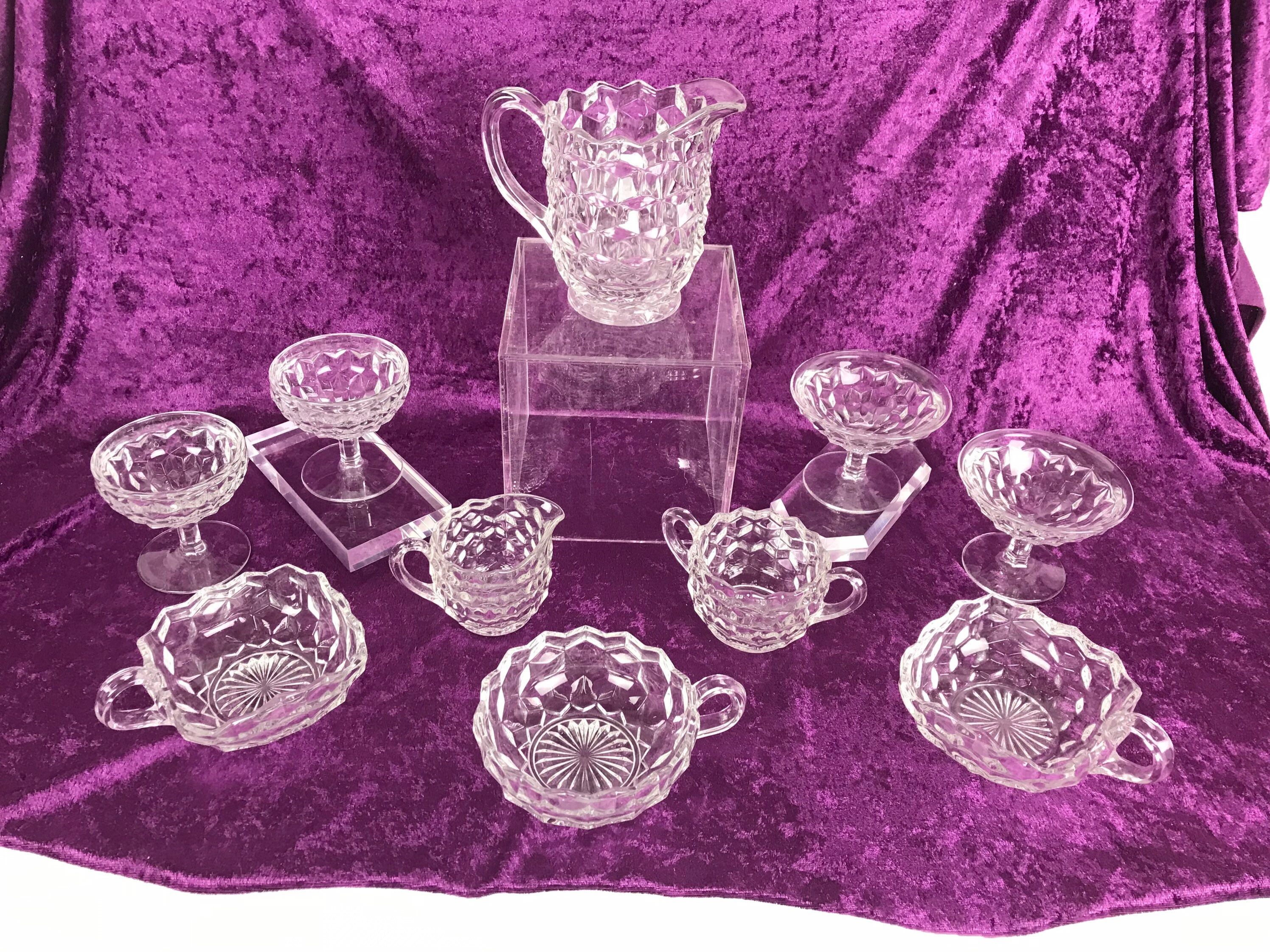 Vintage Fostoria american Clear Crystal Glass Collection / - Etsy