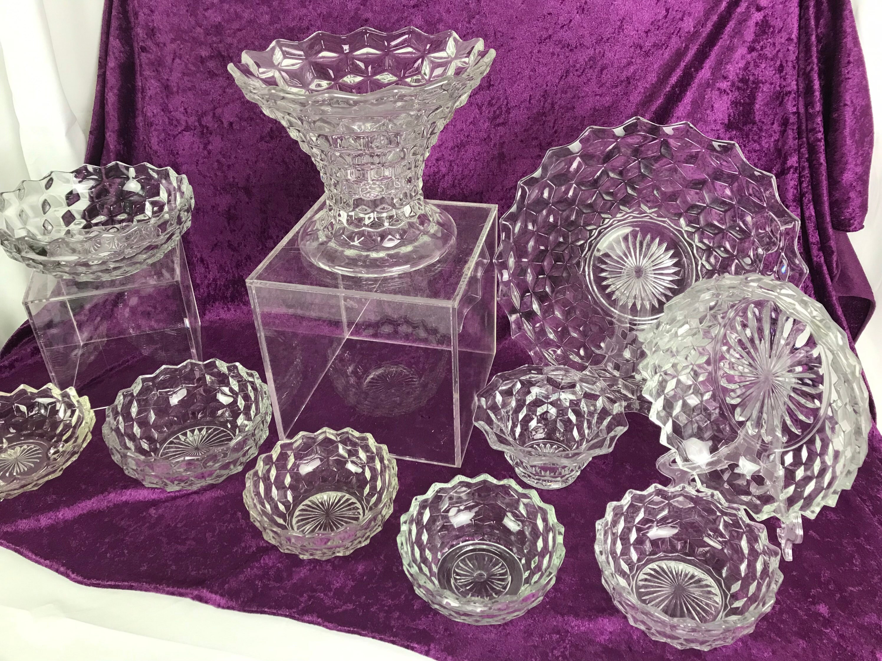 Vintage Fostoria American Clear Crystal Glass Collection / - Etsy.de