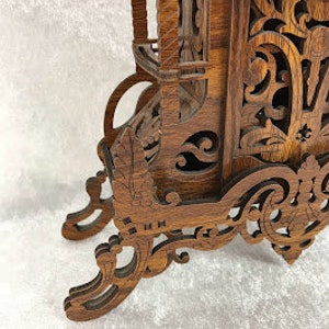 Vintage Filigree Wooden Mantle Clock - Etsy