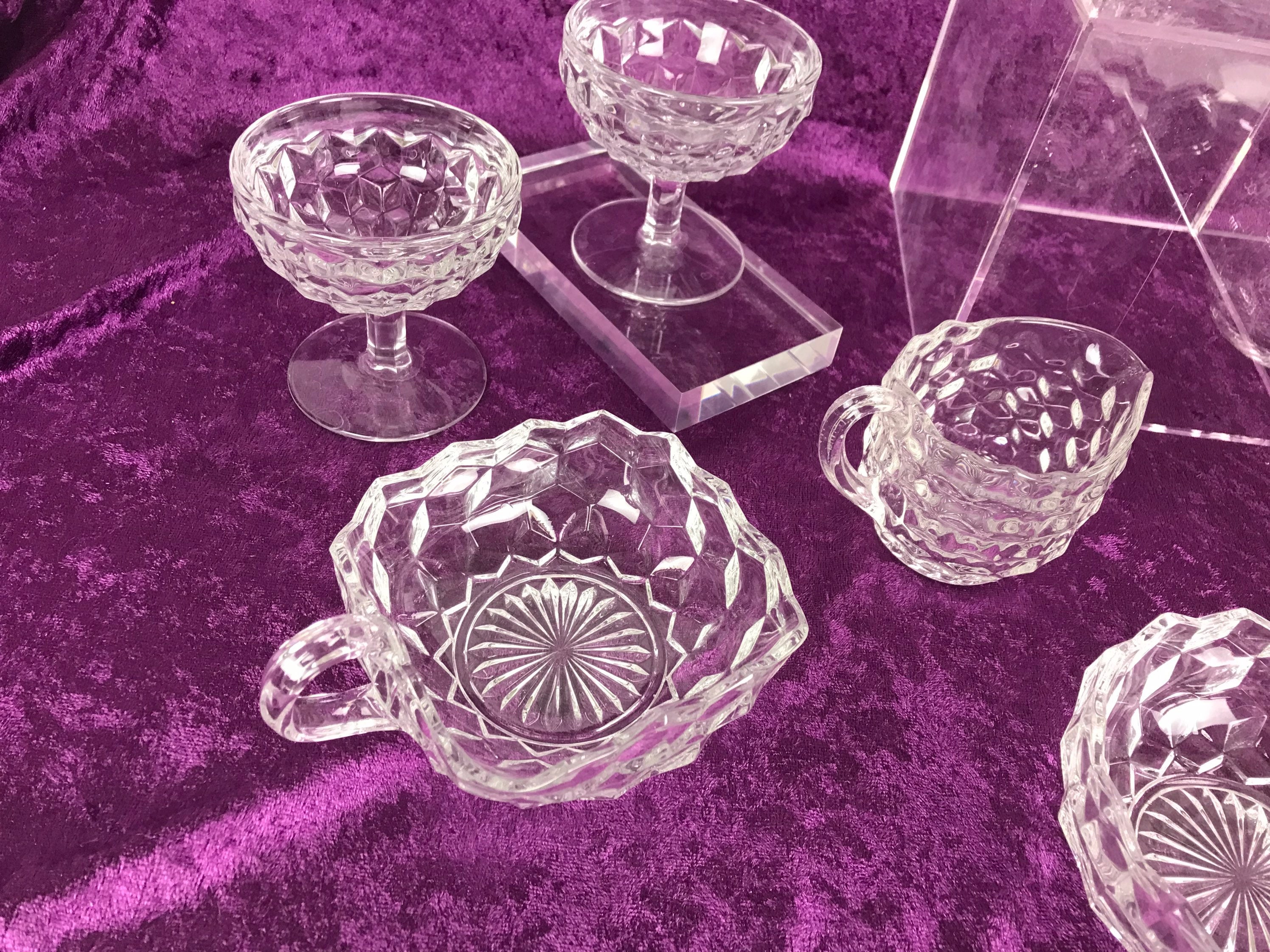Vintage Fostoria american Clear Crystal Glass Collection / - Etsy