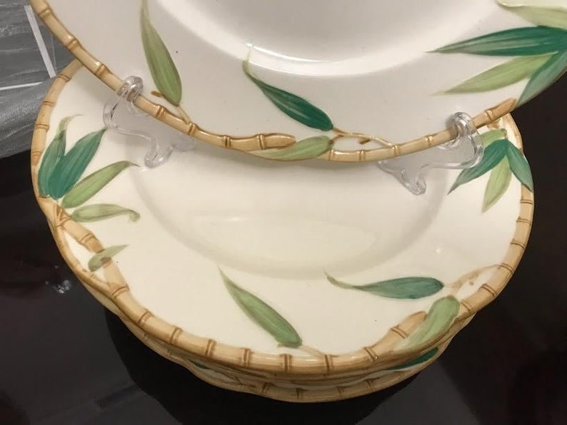 MCM Maruta Ware Tropicana Bamboo / Leaves Hand Painted Dinnerware ...
