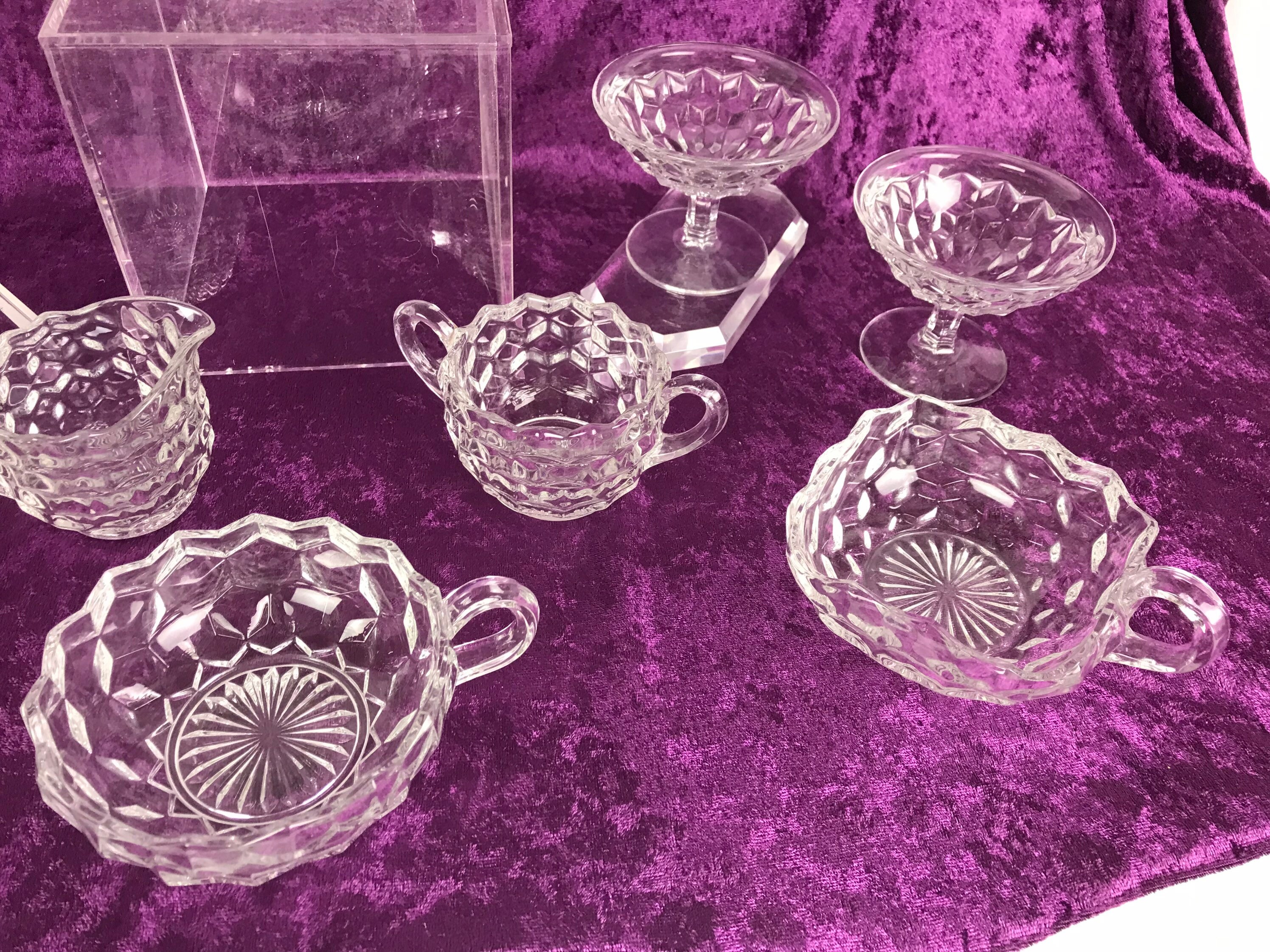 Vintage Fostoria american Clear Crystal Glass Collection / - Etsy