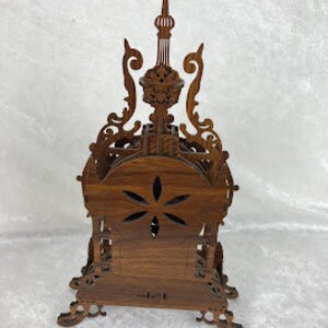 Vintage Filigree Wooden Mantle Clock - Etsy