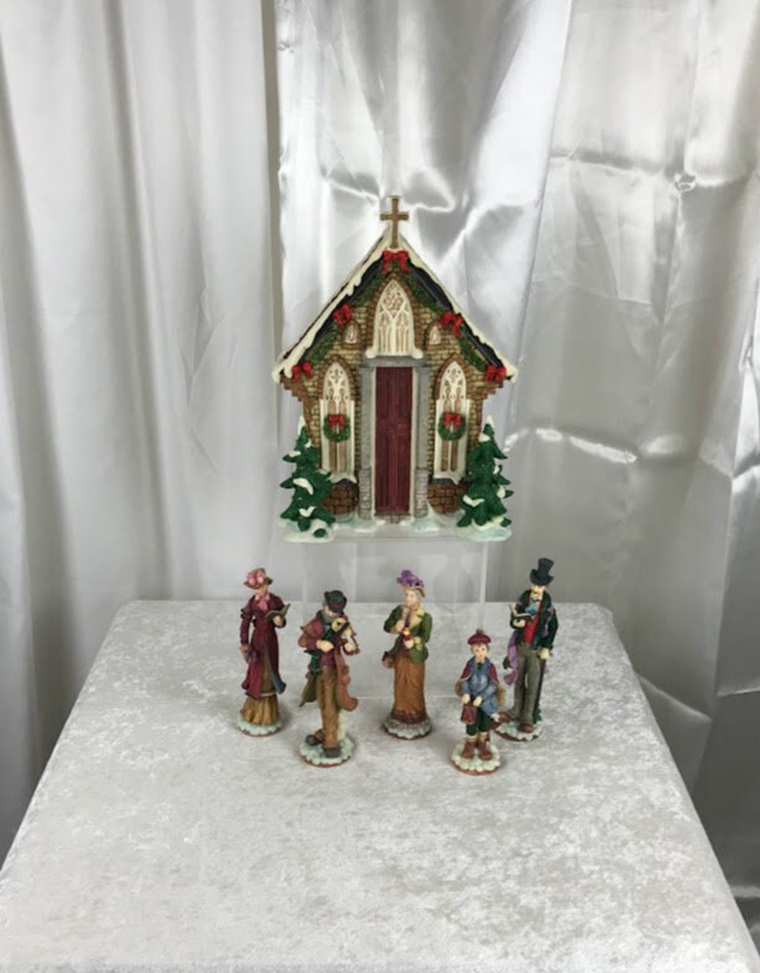 Victorian Christmas Carolers With Reversible Church Holiday Decor - Etsy