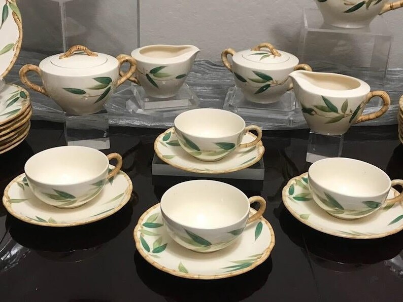 MCM Maruta Ware Tropicana Bamboo / Leaves Hand Painted - Etsy