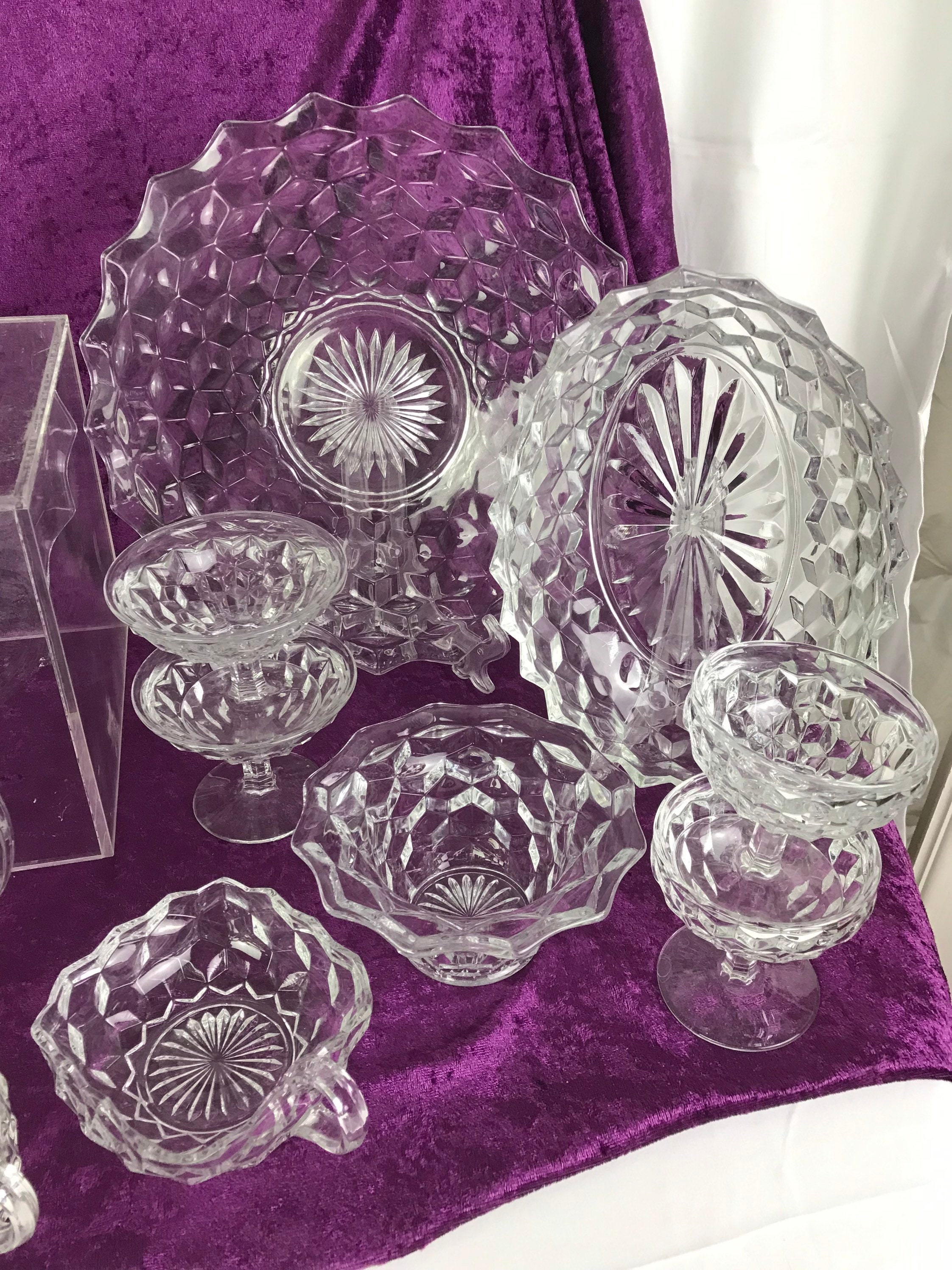 Vintage Fostoria american Clear Crystal Glass Collection / - Etsy