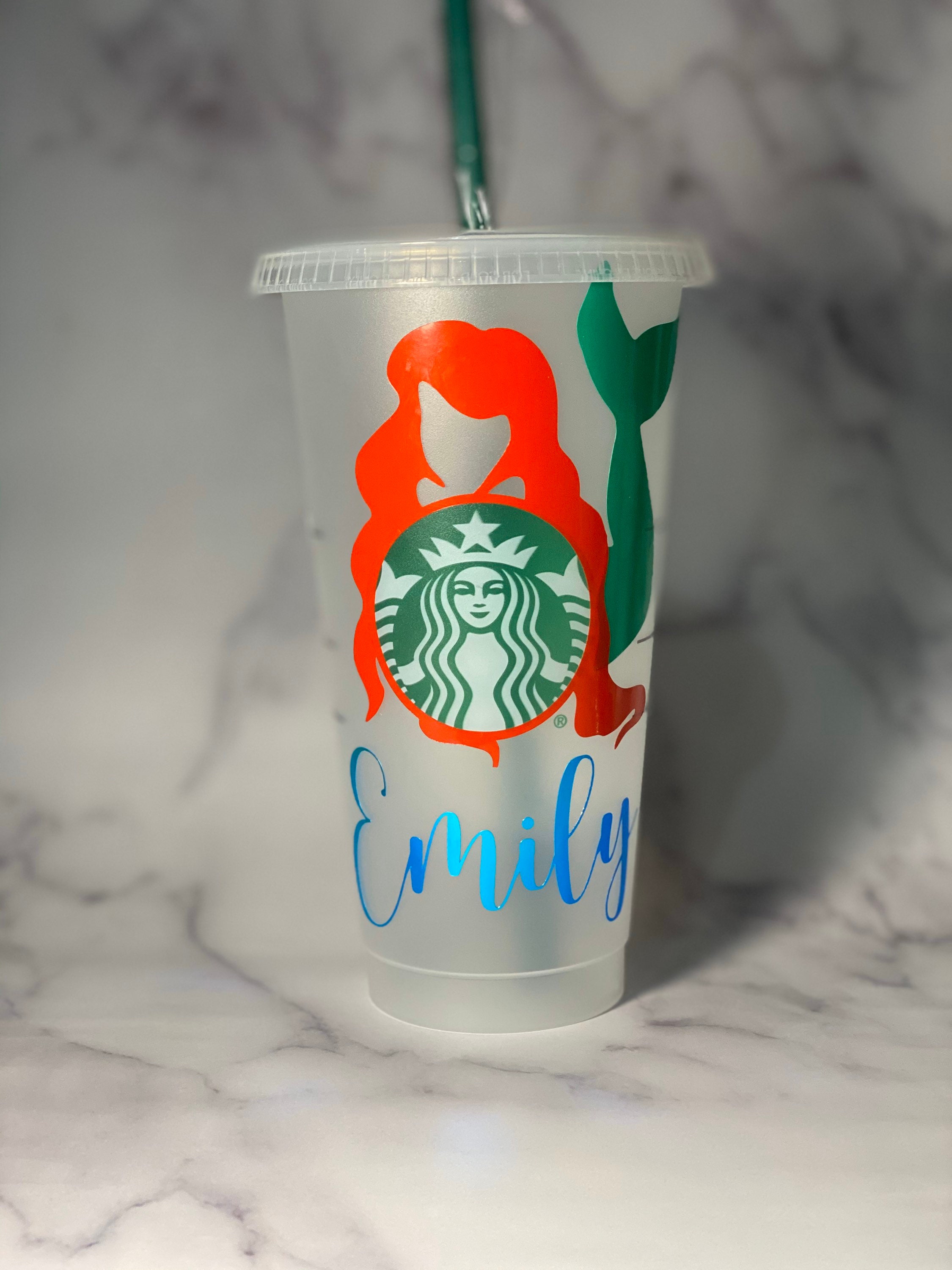 Little Mermaid Ariel Inspired Reusable Starbucks Cold Cup - Etsy España