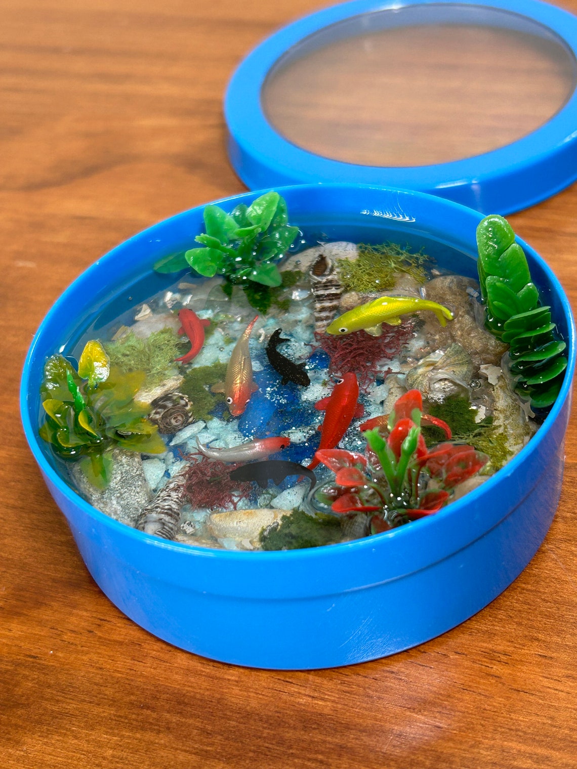 Miniature Koi Pond Desktop Diorama - Etsy