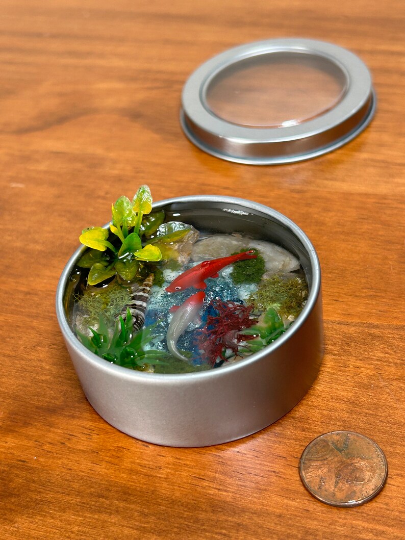 Miniature Koi Pond Desktop Diorama Magnet - Etsy