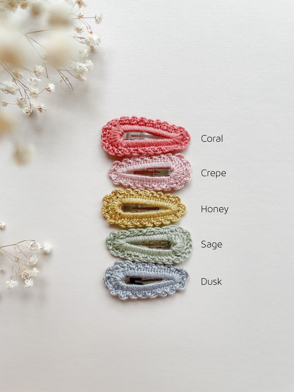 Crochet Clips // Snap Clip Girls Clip Baby Hair Clip. - Etsy Australia