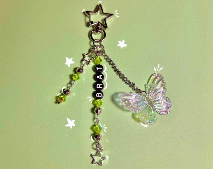 Brat Keychain Y2K Brat Summer Girly Keychains Dangle Keychain Phone ...
