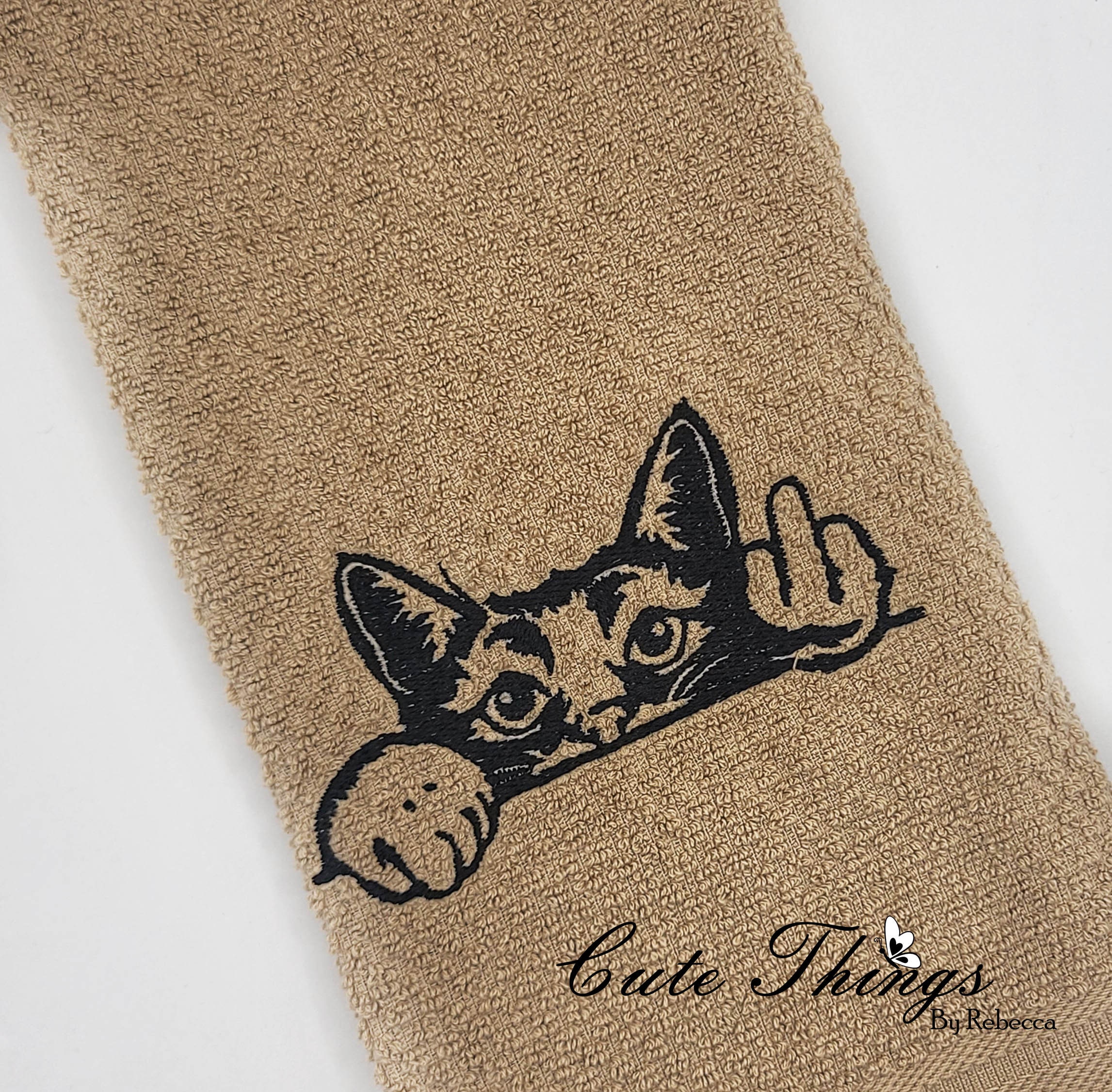 Middle Finger Cat DIGITAL Embroidery File, 4 Sizes Included, Applique ...