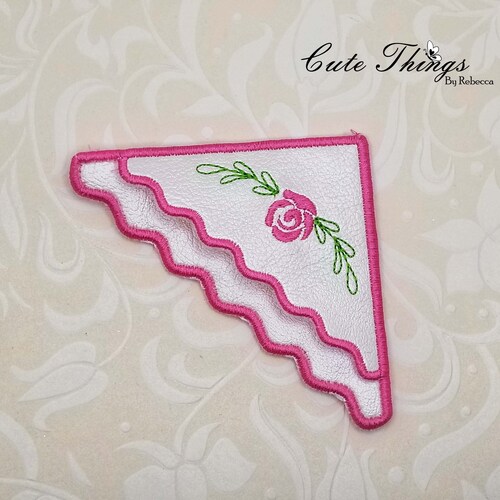 Corner Bookmark Applique 1 Embroidery Digital File Instant - Etsy
