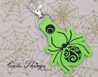 In the Hoop Spider Snap Key Fob Embroidery Machine Design - Etsy
