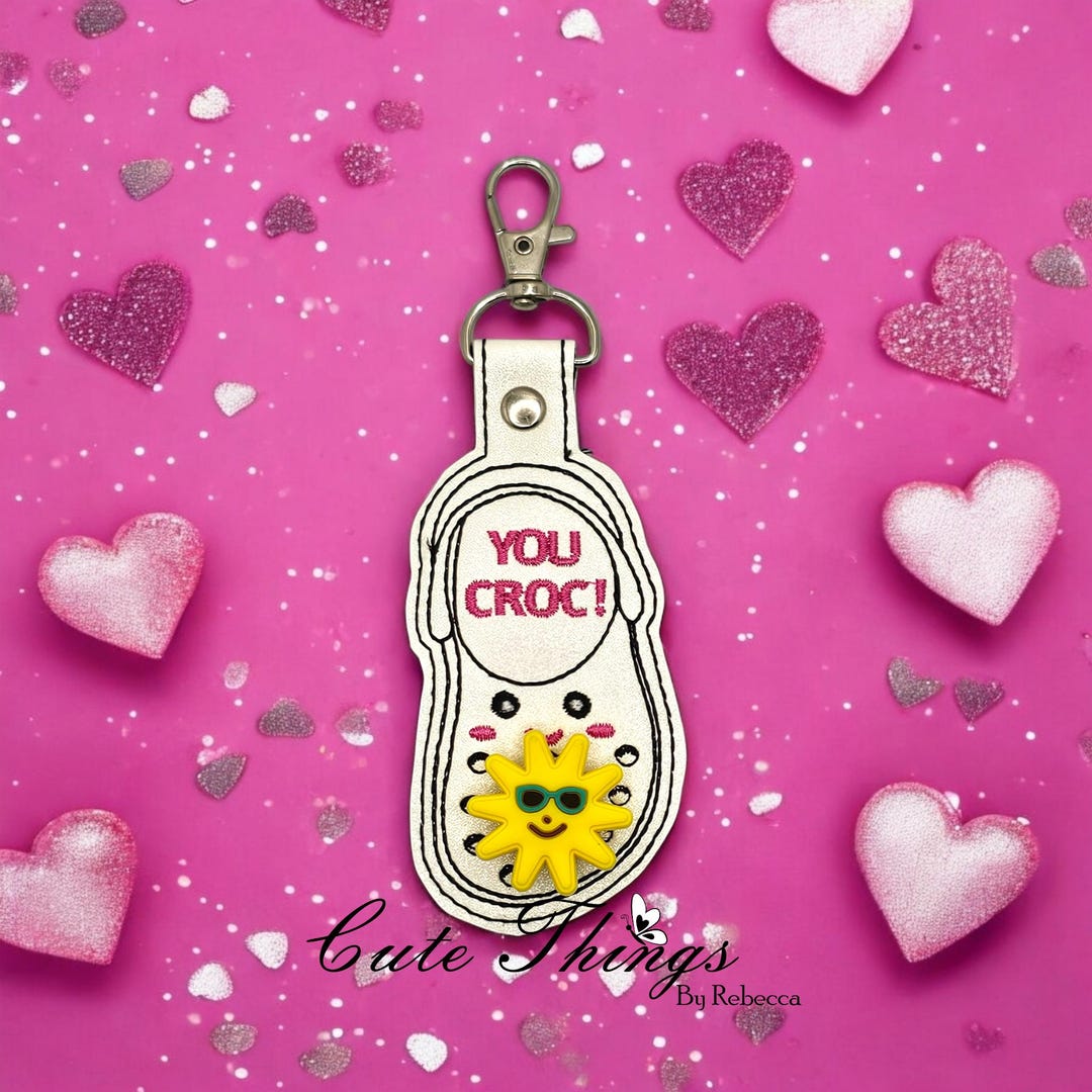 You Croc Snap Tab DIGITAL Embroidery File, in the Hoop Key Fob, Snap ...