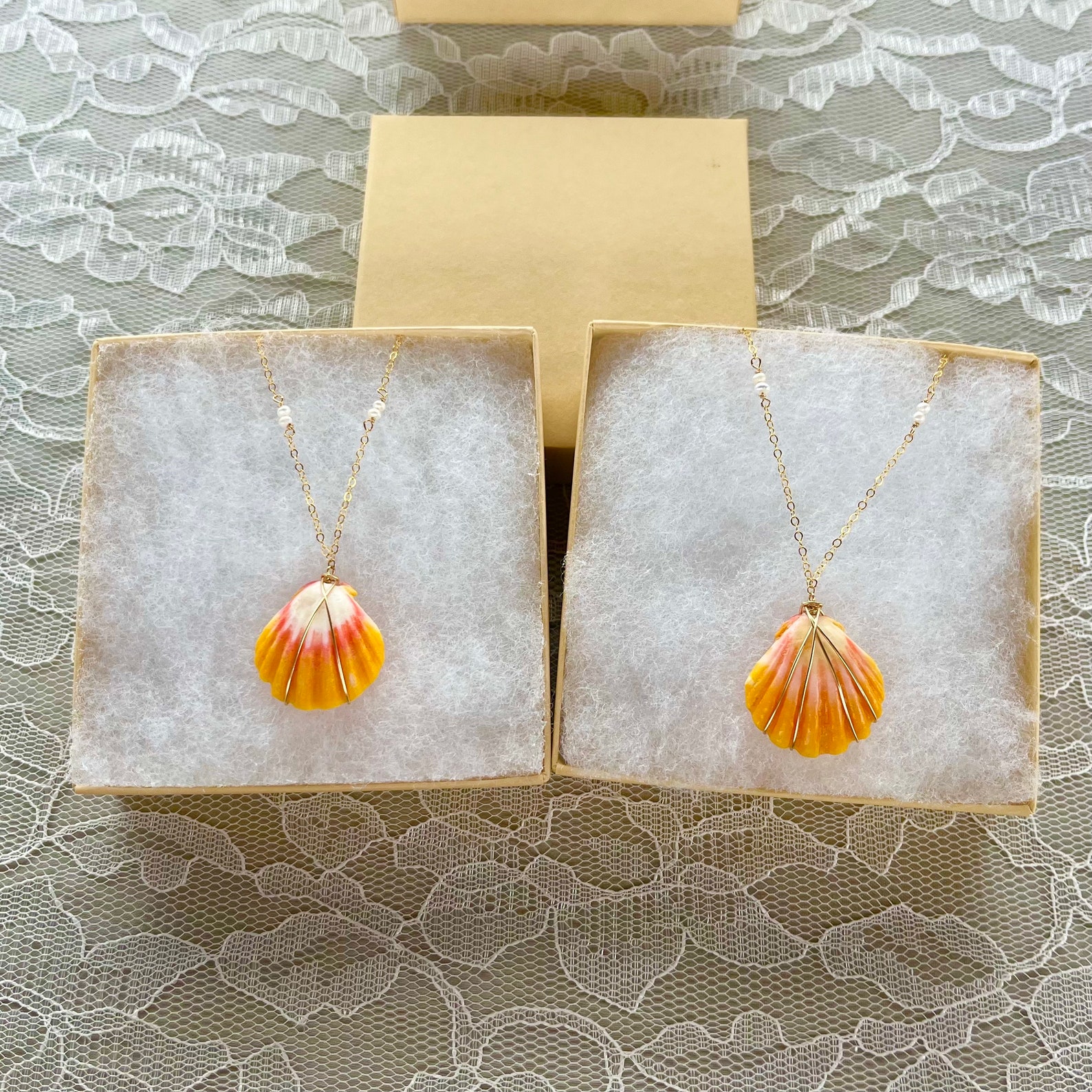 Rare Hawaiian Sunrise Shell Necklace Waterproof 14k Gold - Etsy