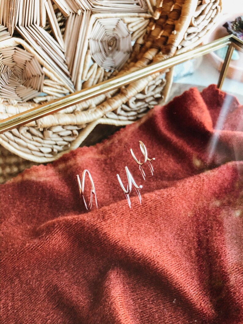 Spiral earrings twist earrings backless earrings minimalist | Etsy