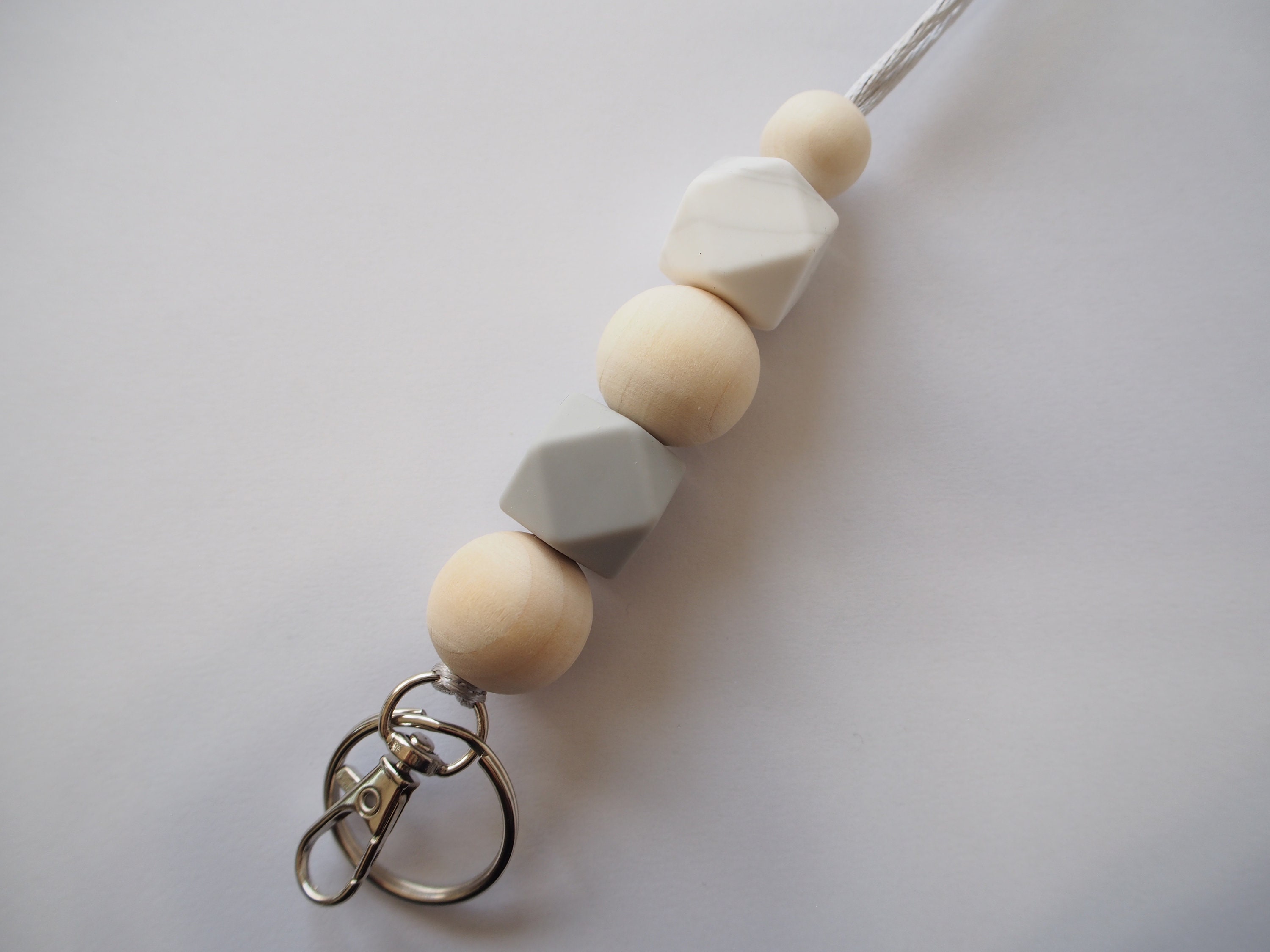 Lanyard Marble Corded Lanyard de silicona ID Badge Lanyard | Etsy