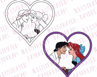 Ariel and Eric Svg - Etsy