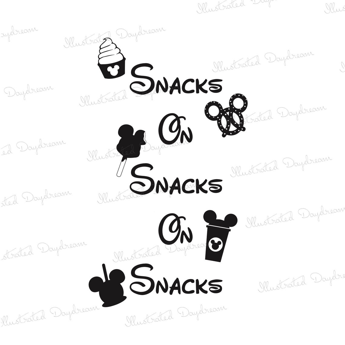 Disney Park Snacks SVG PNG PDF Digital File | Etsy