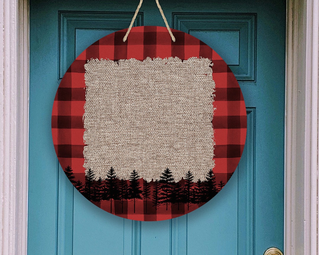 Round Door Hanger Cabin Sublimation Blank Design for Circle Sublimation ...
