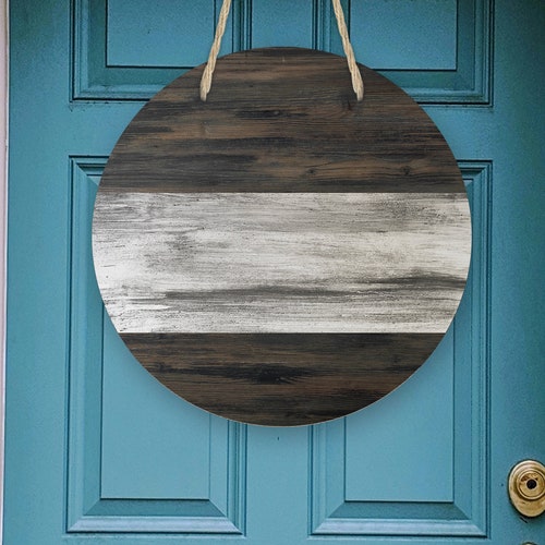 Sublimation Round Door Hanger Farmhouse Rustic Floral Faux - Etsy