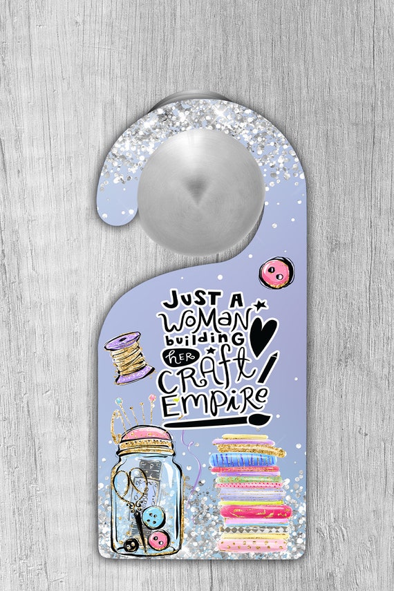 Door Knob Hanger Bedroom Door Sign Crafting Building a | Etsy