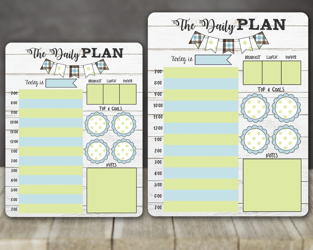 Sublimation 8x10 Daily Schedule Plan for Sublimation Hardboard - Etsy