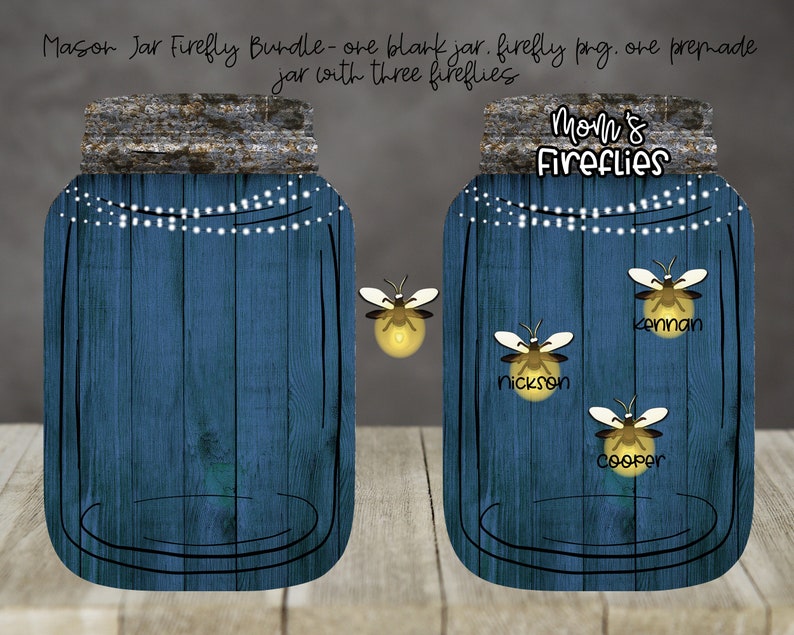 Mason Jar Door Hanger Fireflies Bundle Blank Mason Jar Firefly | Etsy