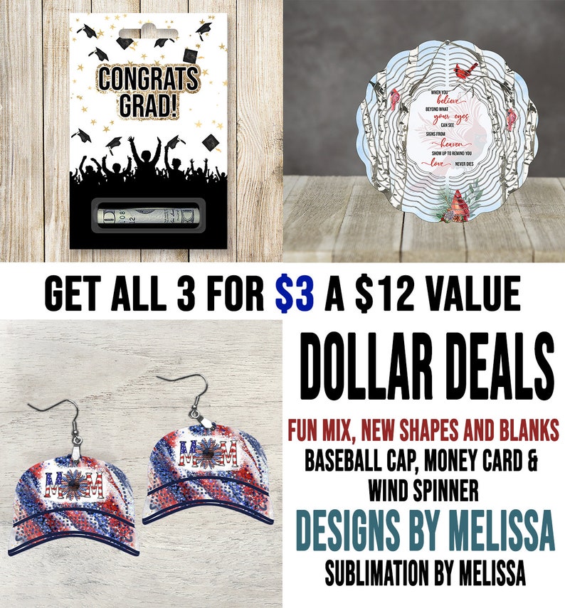 Dollar Deal BUNDLE DEAL 3 Sublimation Designs for Blanks From - Etsy