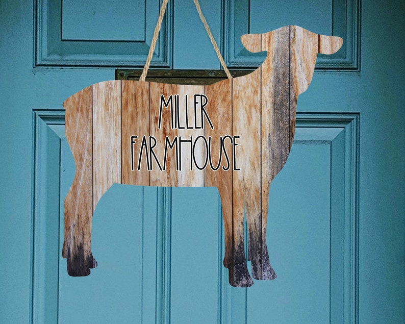 Sheep Door Hanger Sublimation Design Faux Wood Sheep for Out - Etsy
