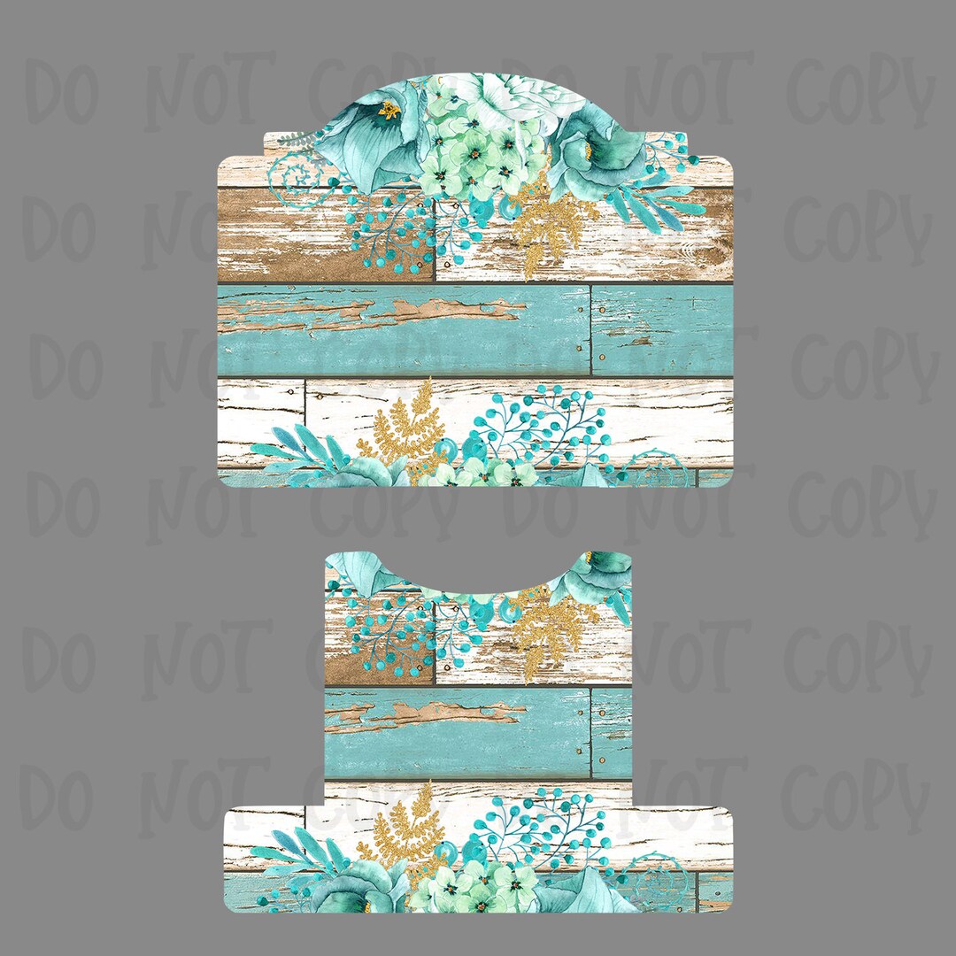 Farmhouse Style Tablet Stand Faux Wood and Teal Floral Out of - Etsy