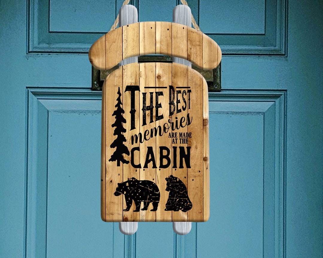 Sled Life is Better at the Cabin Door Size Down for Ornament Winter ...