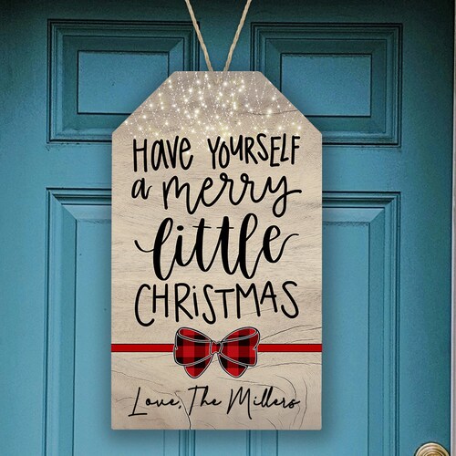 Gift Tag Door Hanger Have Yourself a Merry Little Christmas - Etsy