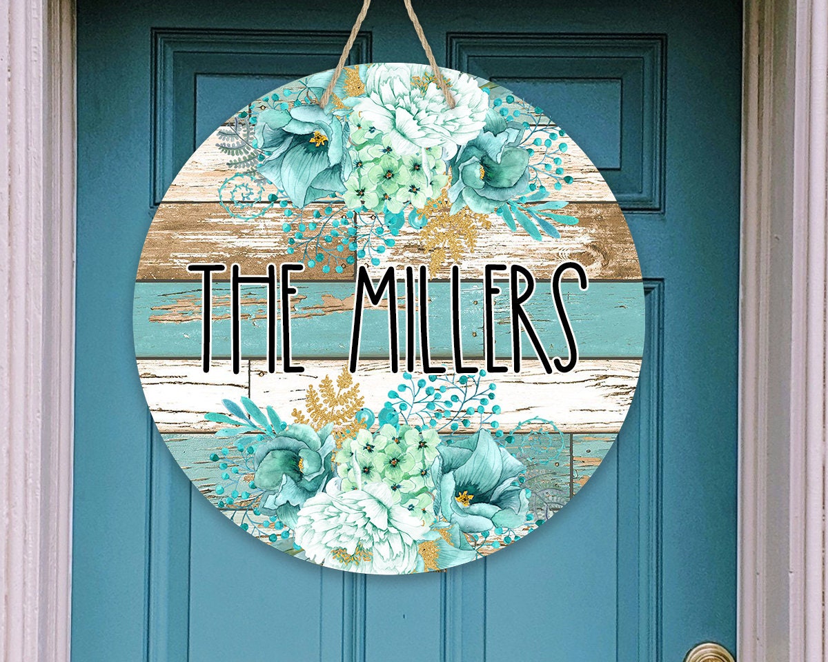 Sublimation Round Door Hanger Farmhouse Rustic Floral Faux - Etsy Australia