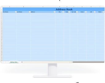 Address Book Template Download Excel Spreadsheet Template for Small ...