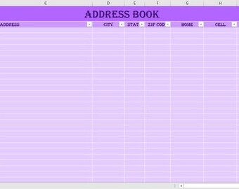 Name Address Phone Number Template - Etsy