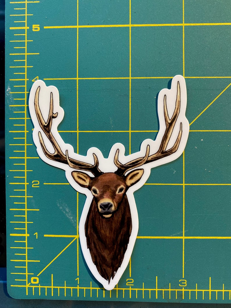 Elk Vinyl Sticker for Wildlife & Nature Lovers Hiking - Etsy