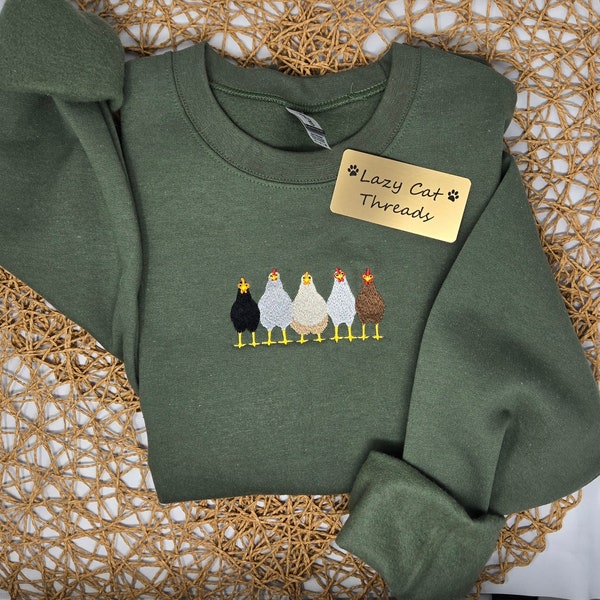 Embroidered Chicken - Etsy