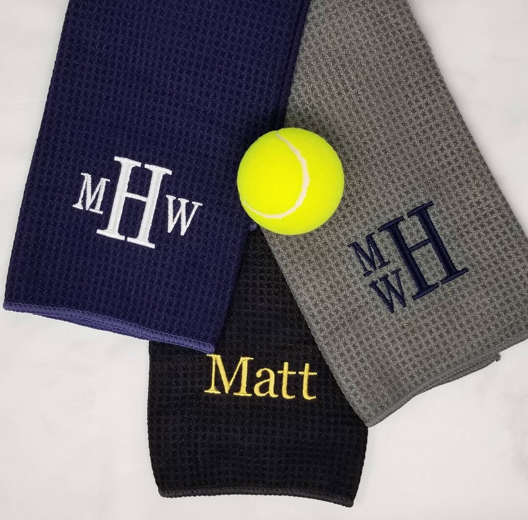 Personalized Tennis Towel, Custom Microfiber Waffle Tennis Towel, Gift ...
