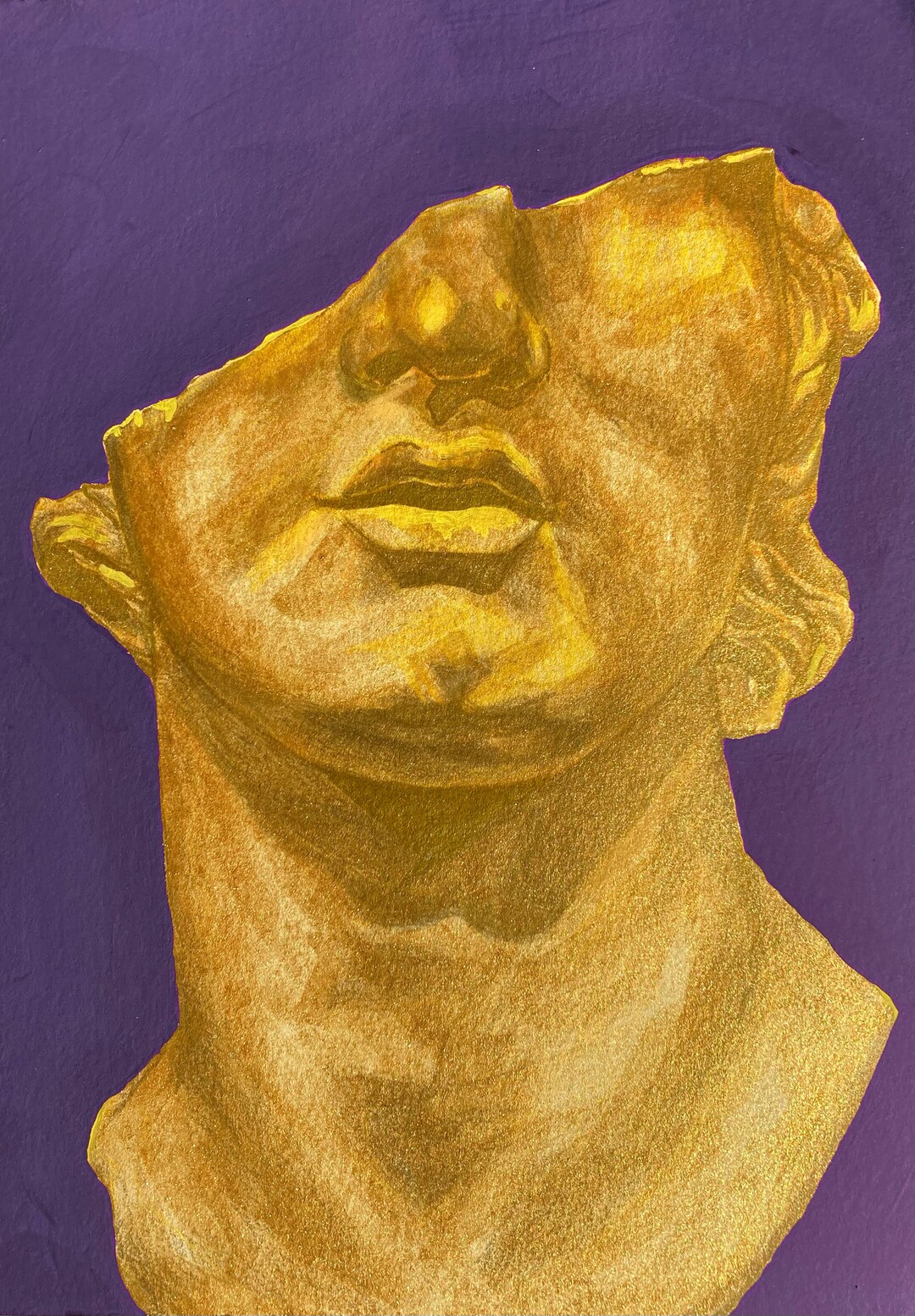 Fragmentary Colossal Head of a Youth Antique Sculpture Original ...