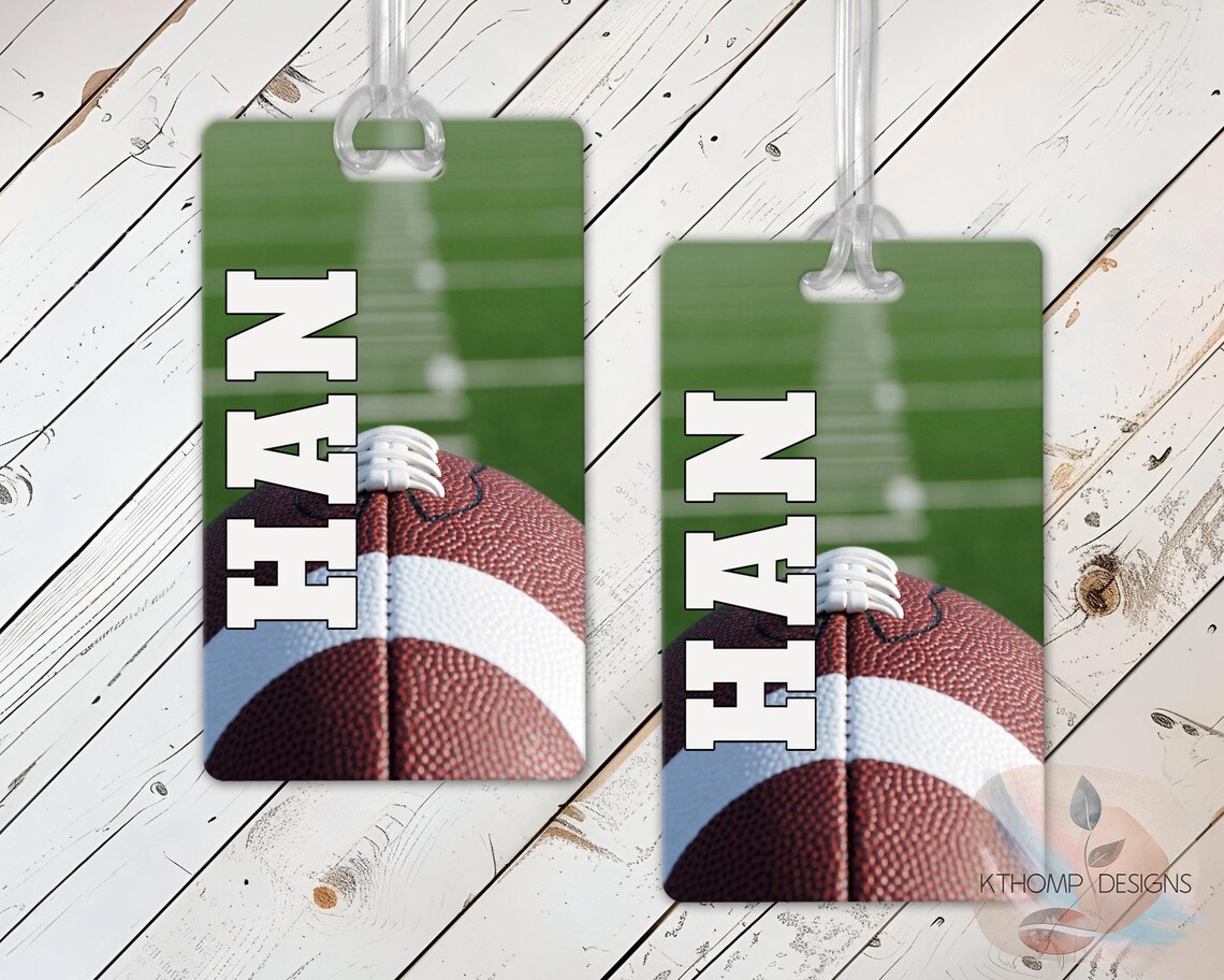 Personalized Double Sided Custom Sports Football Bag Tag - Etsy
