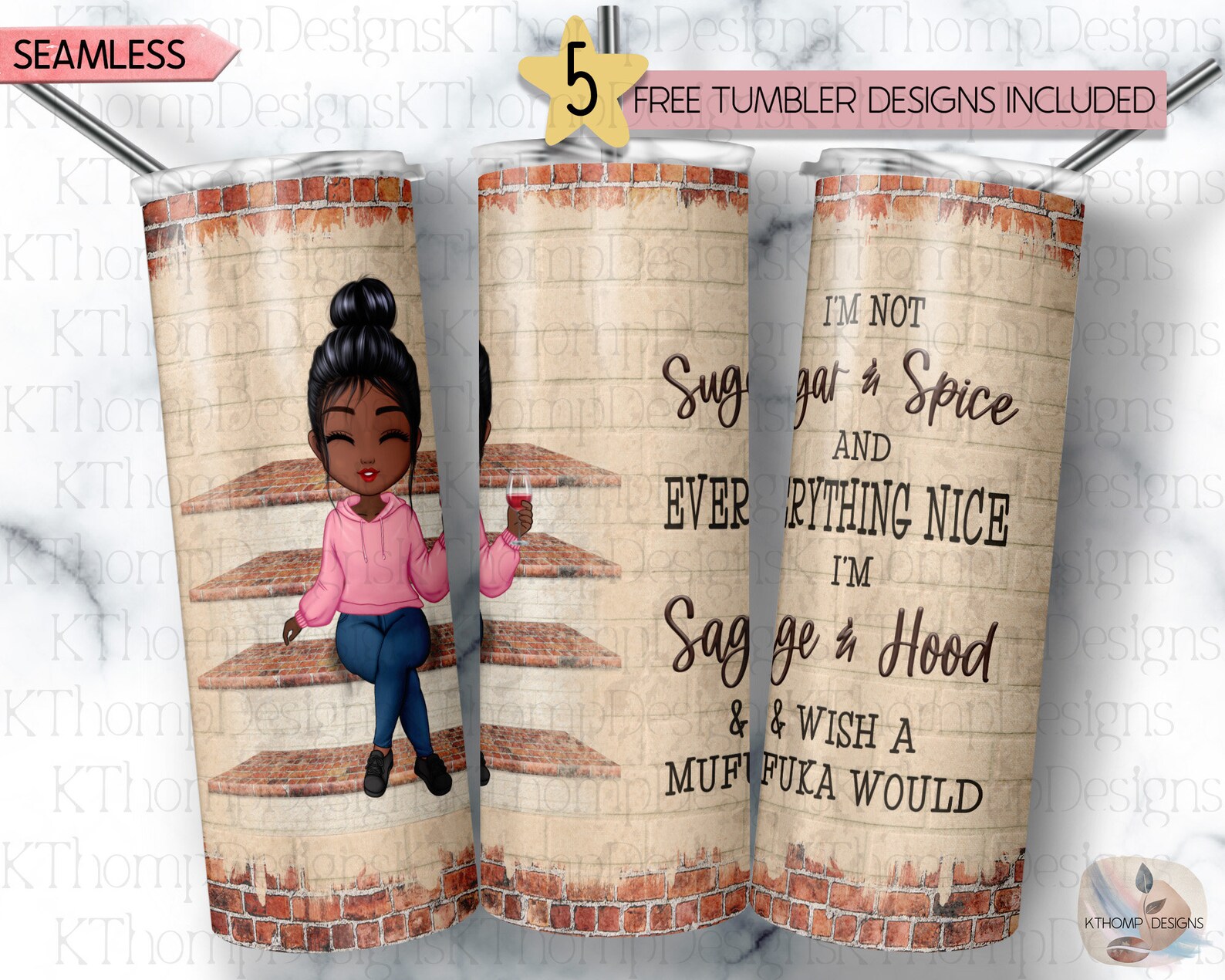 I'm Not Sugar & Spice Wish A Mufuka Would Design 20oz - Etsy