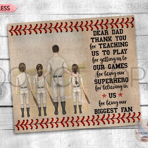 Dear Dad SOFTBALL Thank You for Being Our Biggest Fan - Etsy