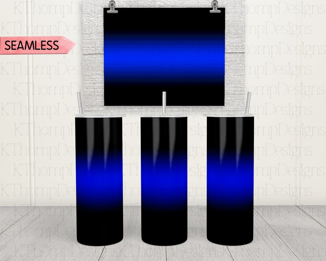 Black Blue Center Ombre Background, Digital Download 20oz Skinny ...