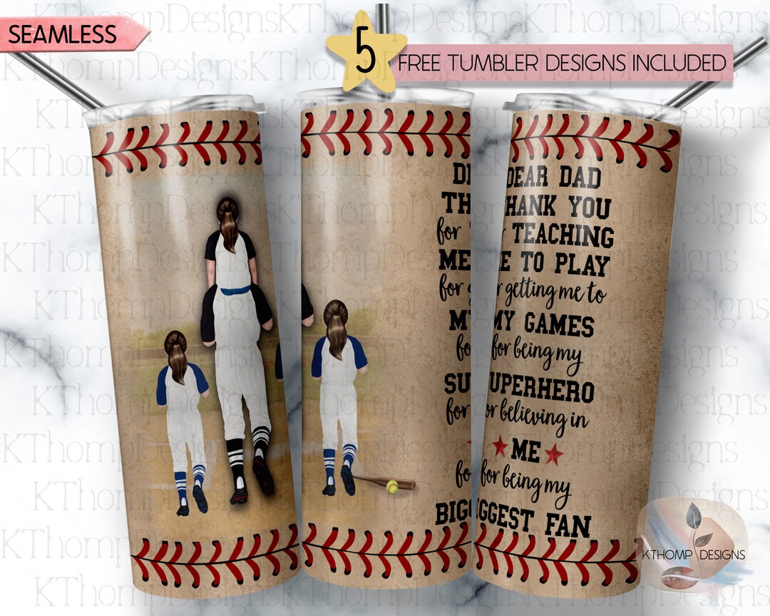 Dear Dad SOFTBALL Thank You for Being My Biggest Fan Daughter - Etsy