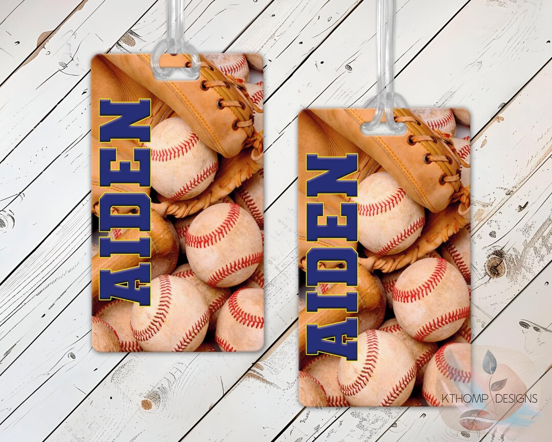 Baseball Sports Bag Tag Custom UV Printed Acrylic, Backpack Tag ...