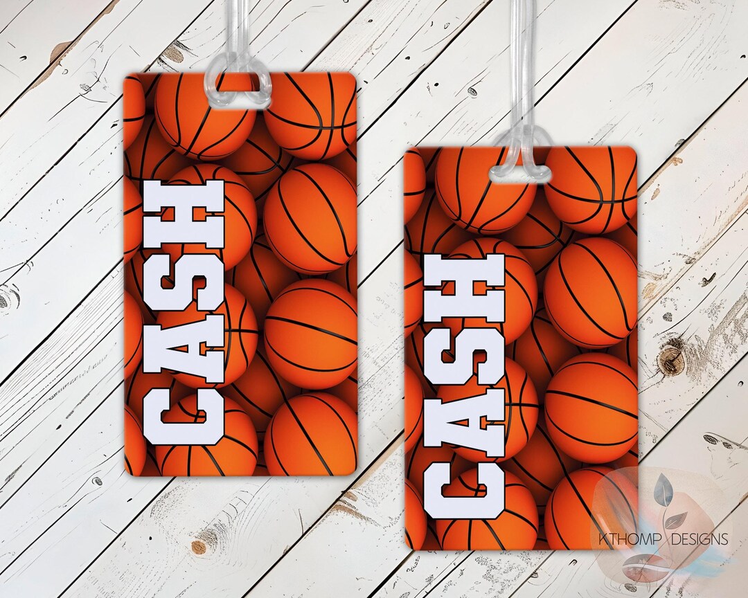 Basketball Sports Bag Tag Custom UV Printed Acrylic, Backpack Tag ...