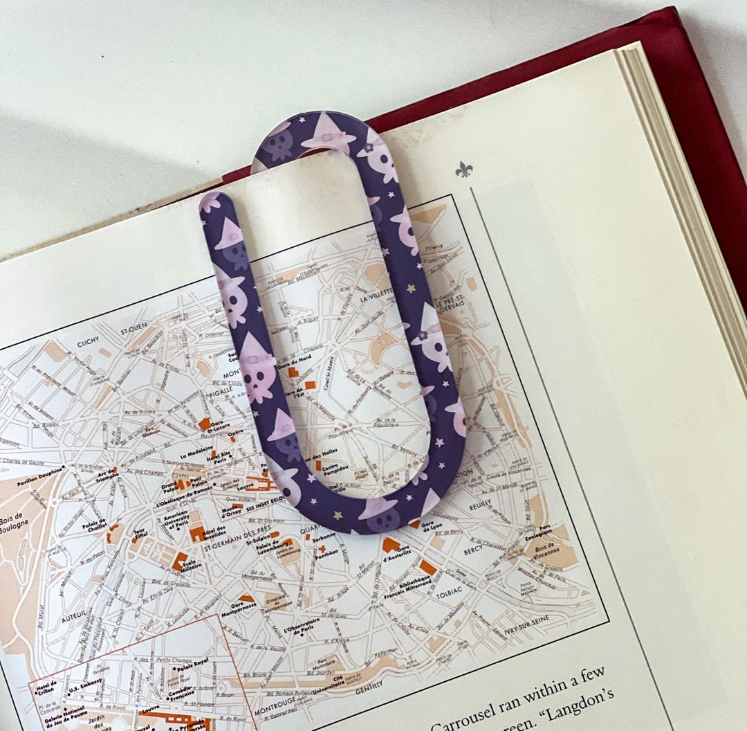 Paperclip Bookmark Pastel Ghosts Custom UV Printed Acrylic, Planner ...