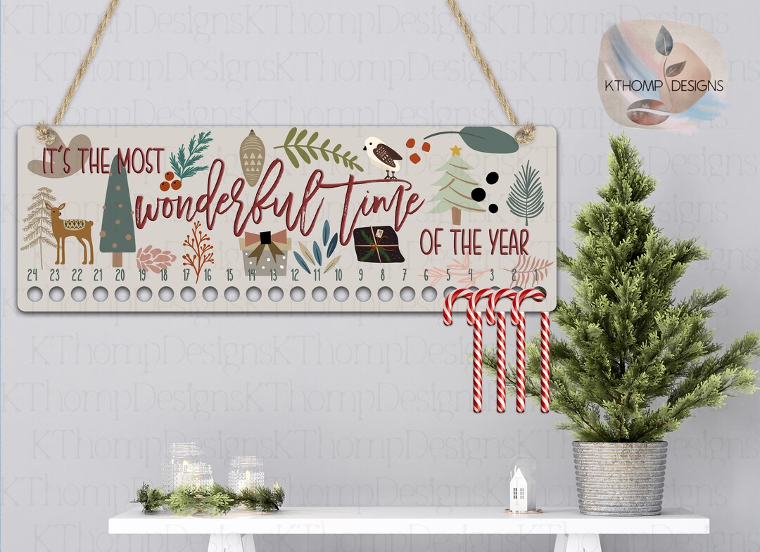 It's the Most Wonderful Time of the Year Boho Design, Candy Cane ...